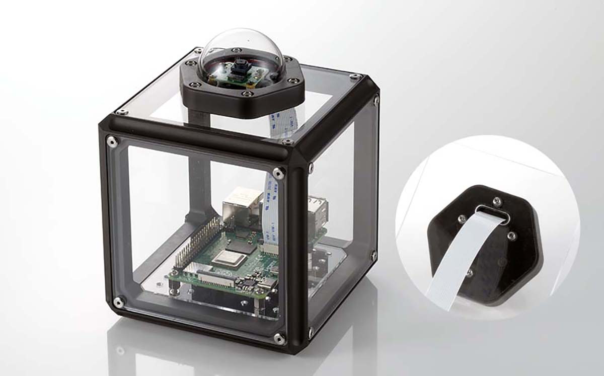 Cube-shaped aluminum frame case with Acrylic panels - Entaniya