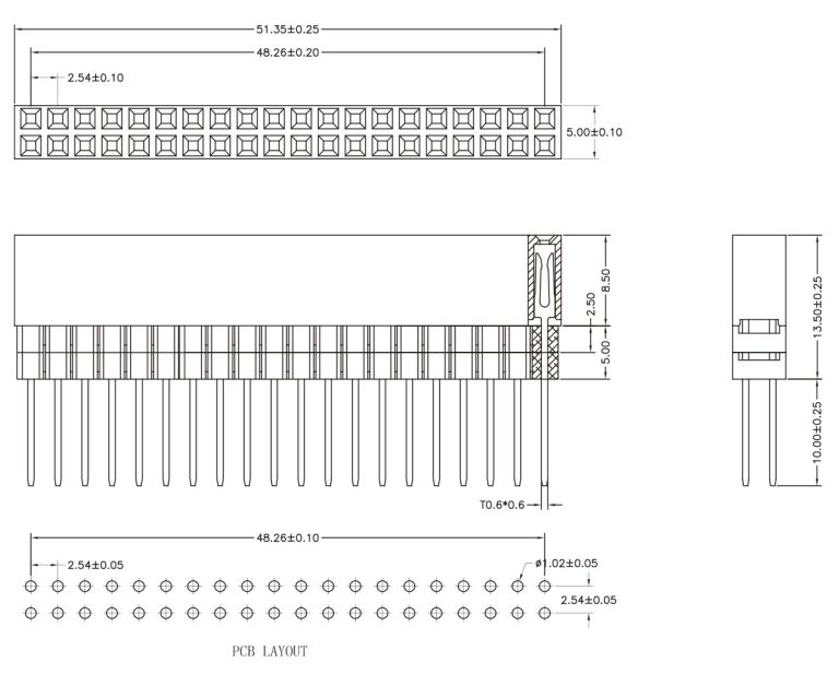 40 Pin GPIO Stacking Header for Raspberry Pi | Entaniya | Industrial ...