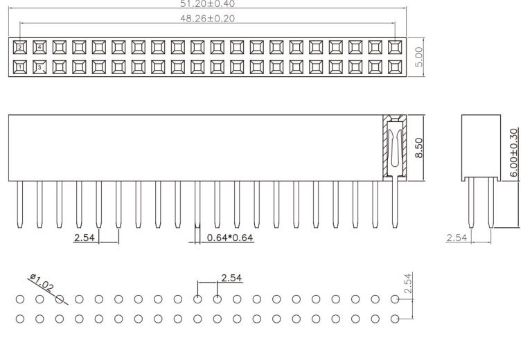 40 Pin GPIO Stacking Header for Raspberry Pi | Entaniya | Industrial ...