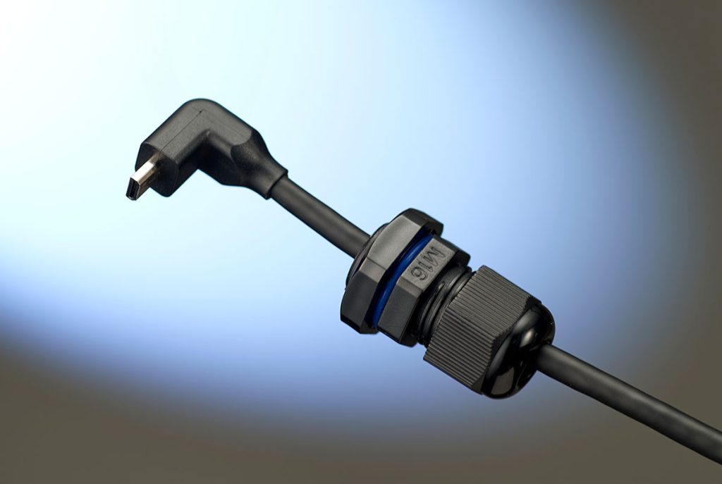 HDMI Cable with Waterproof Cable gland | Entaniya | Industrial products